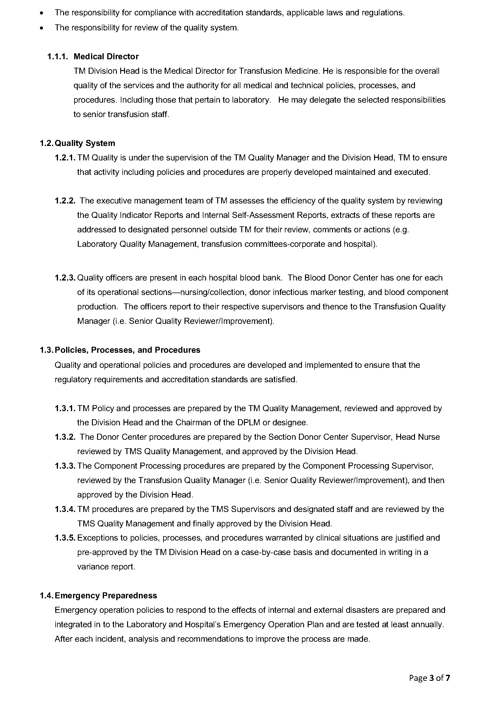 Transfusion Medicine Quality Plan Overview – Dr. Zeyd Merenkov