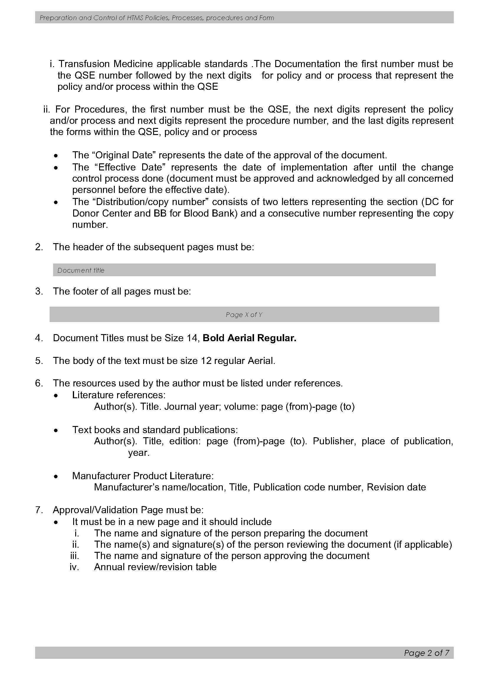 Sample Document Control Specifications – Dr. Zeyd Merenkov