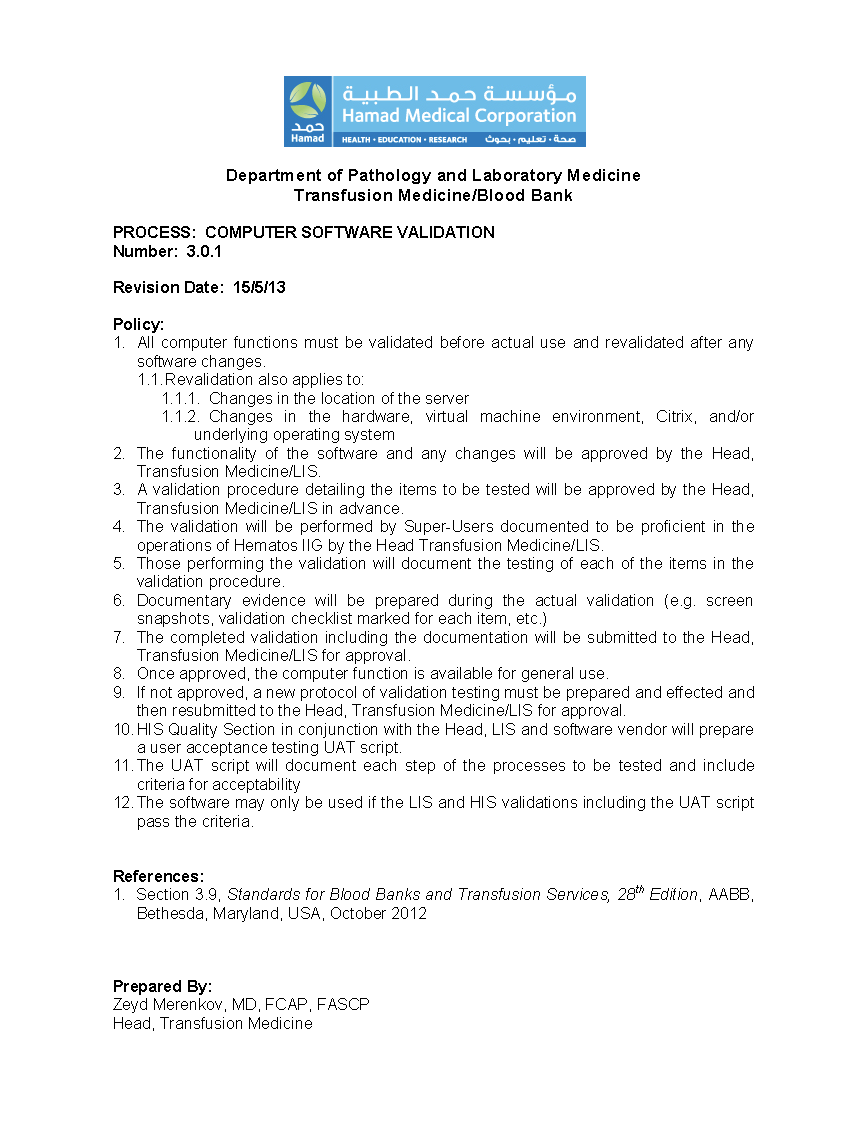 Original Medinfo Base Validation Process – Dr. Zeyd Merenkov