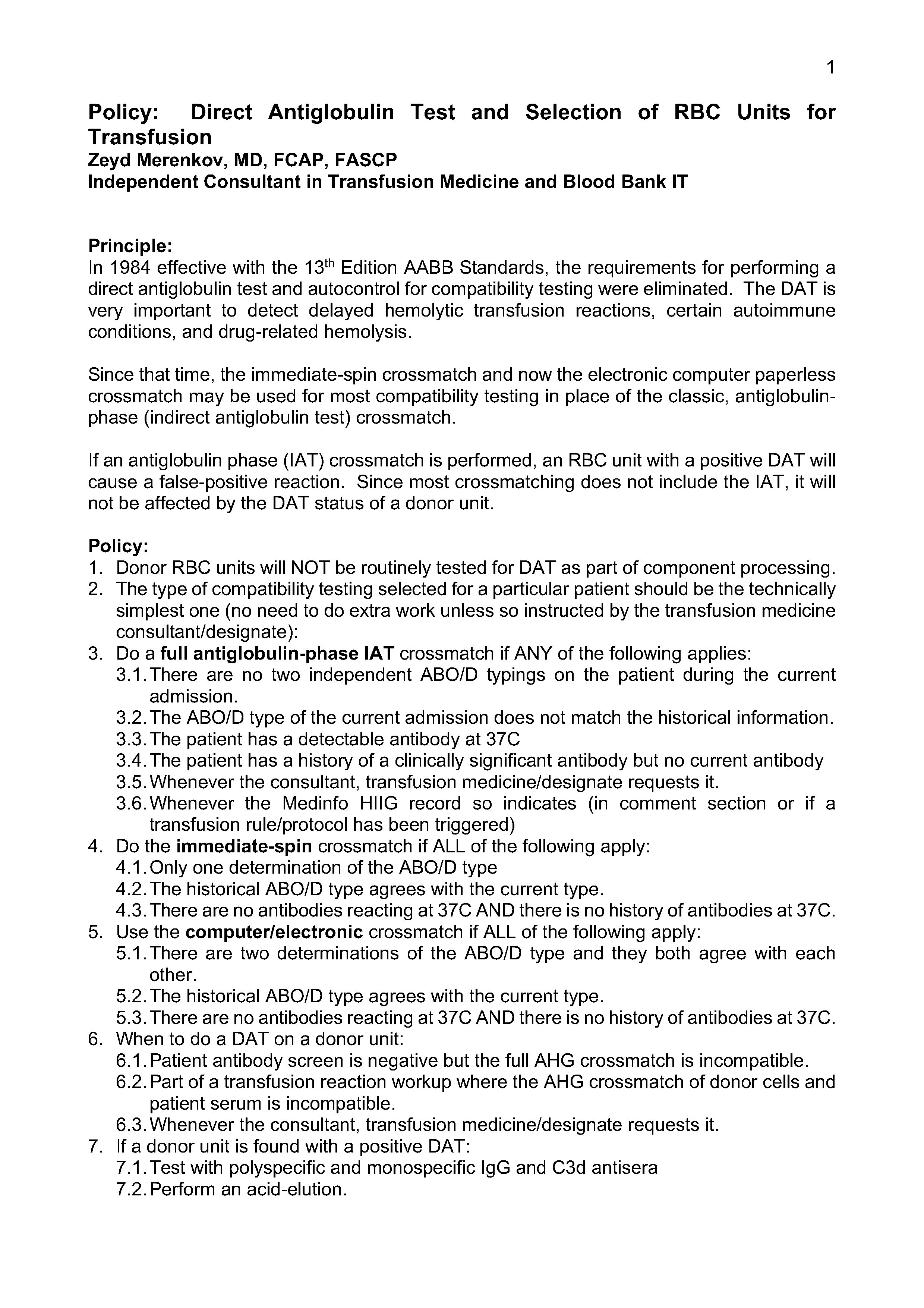 Direct Antiglobulin Test and Selection of RBCs for Transfusion – Dr ...