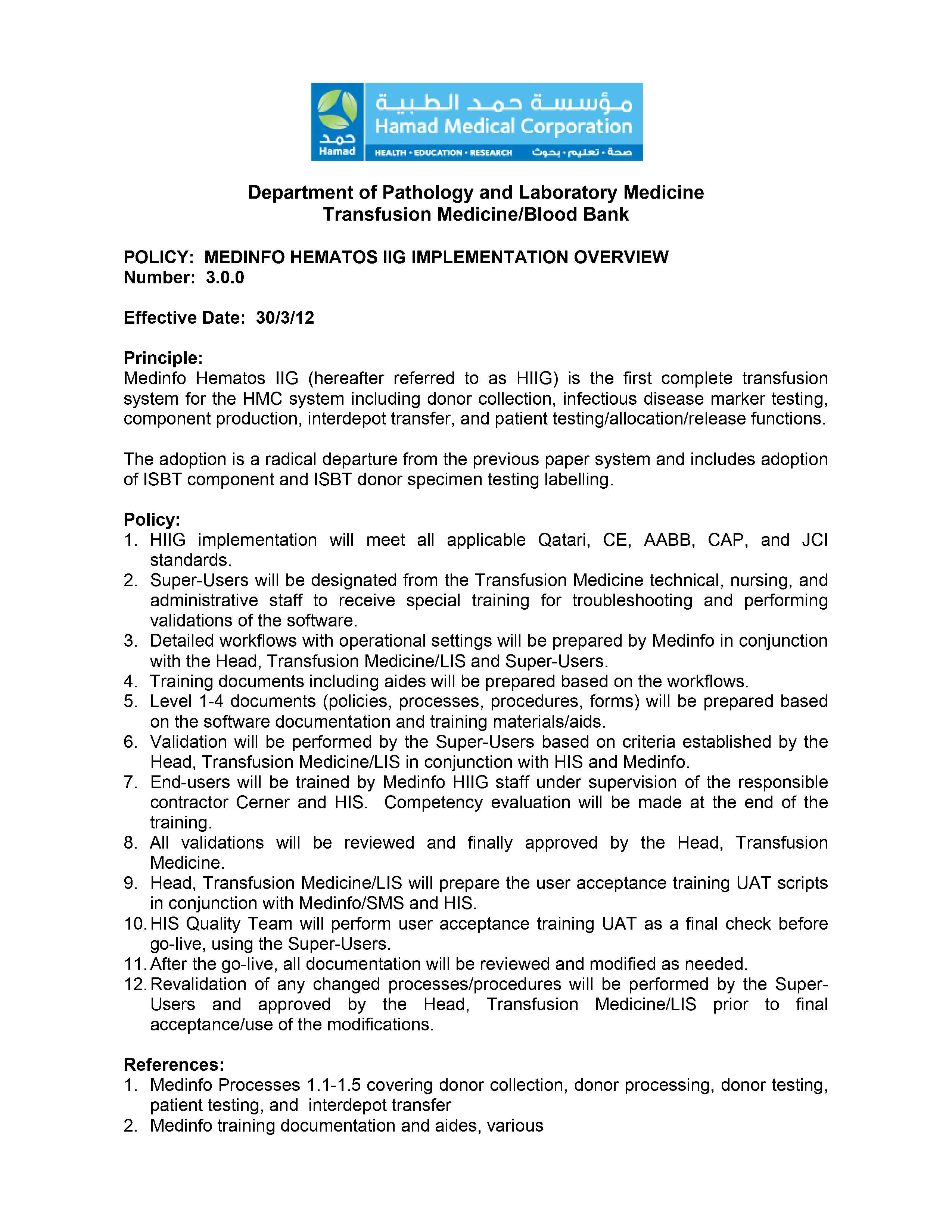 Medinfo Blood Bank Software Implementation – Dr. Zeyd Merenkov