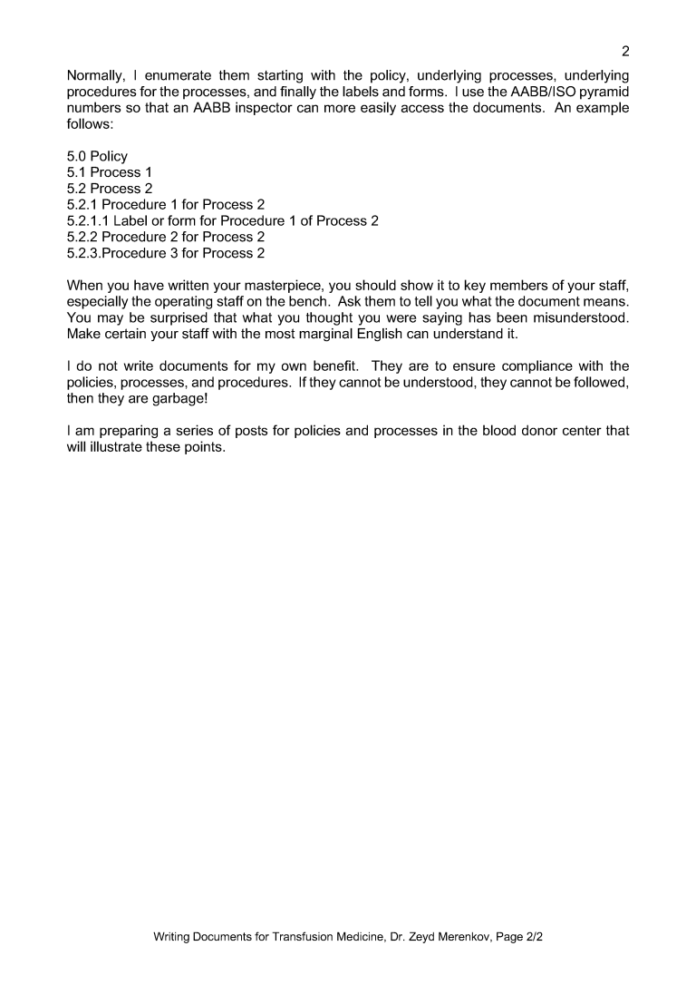 Writing Documentation for Transfusion Medicine – Dr. Zeyd Merenkov
