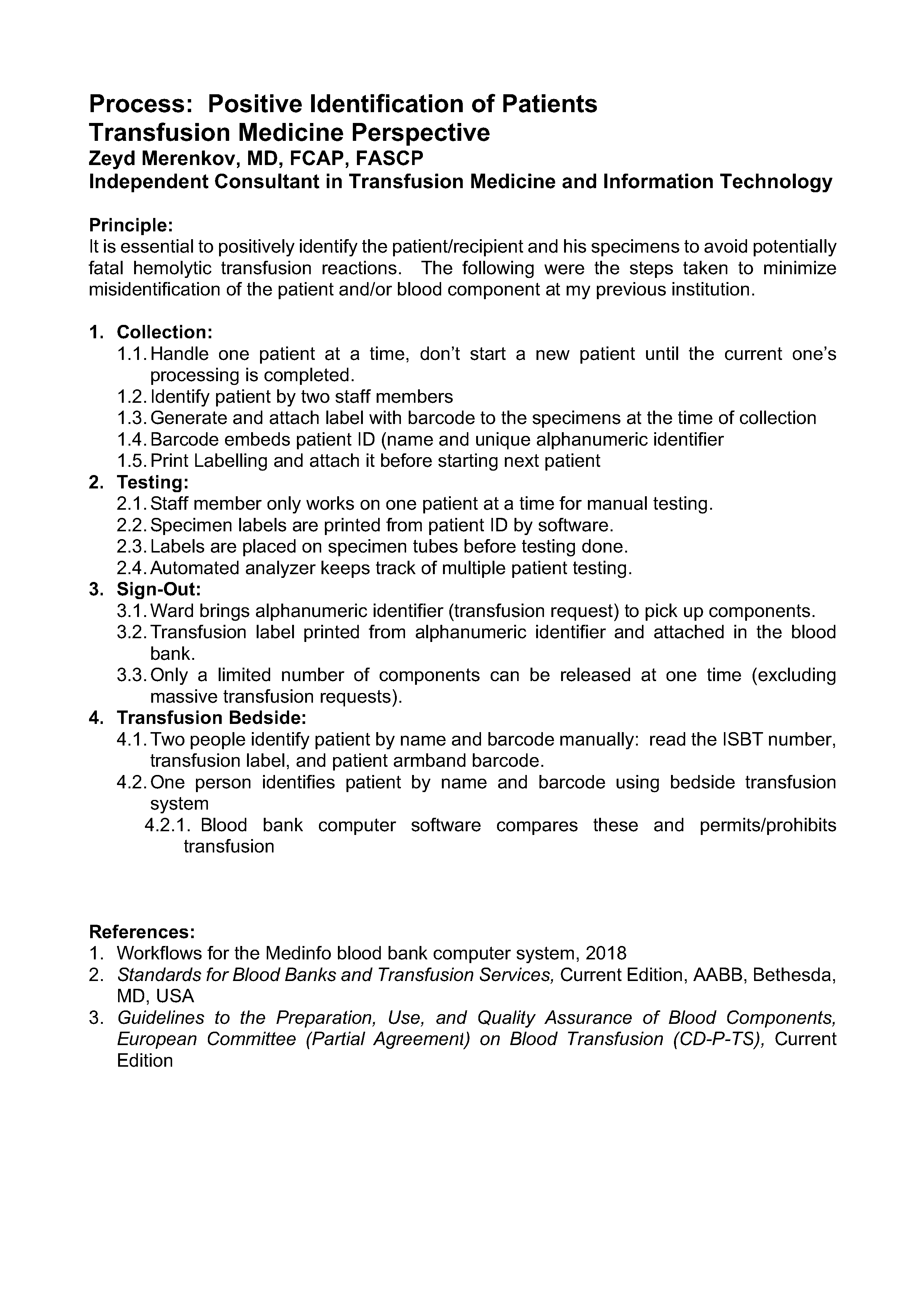 Positive Patient Identification – Dr. Zeyd Merenkov
