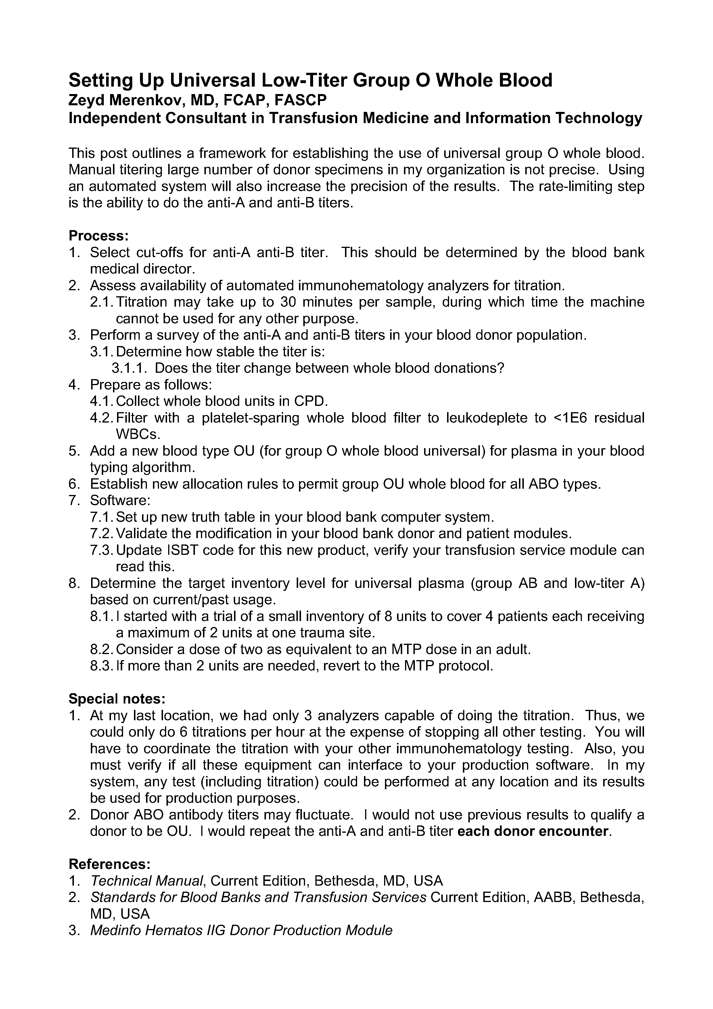 Framework Universal Group O Plasma – Dr. Zeyd Merenkov