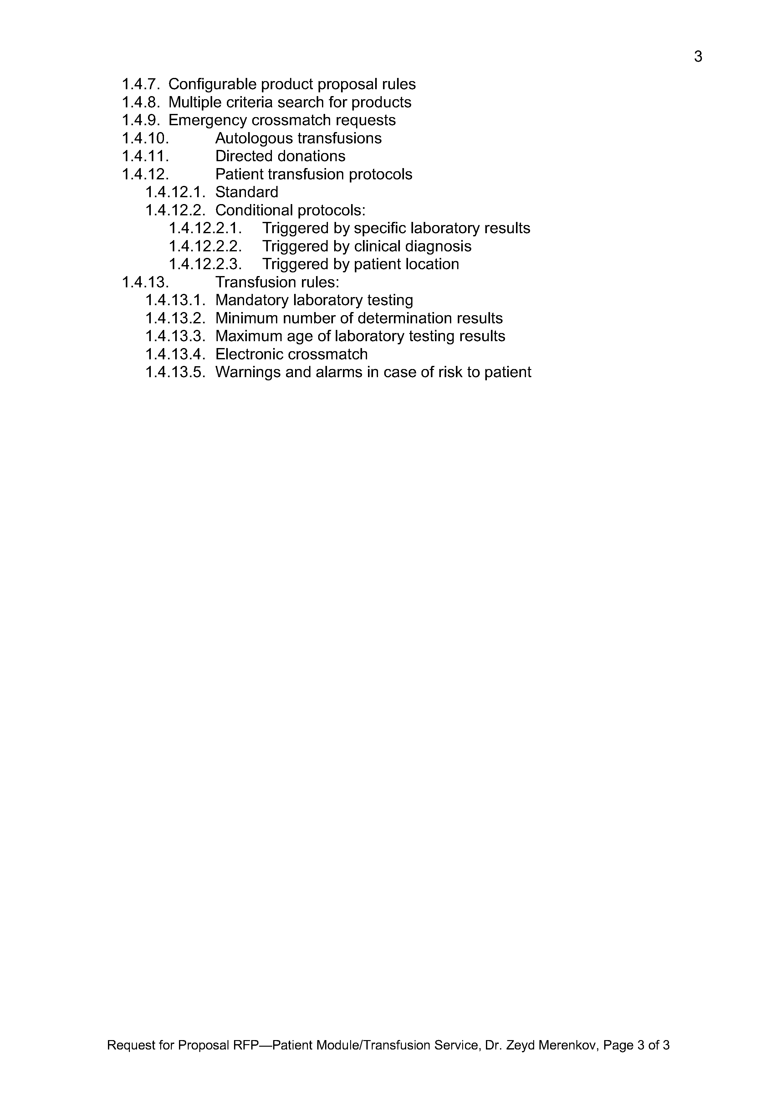 Preparing a Request for Proposal RFP for Blood Bank Software 8 Patient ...