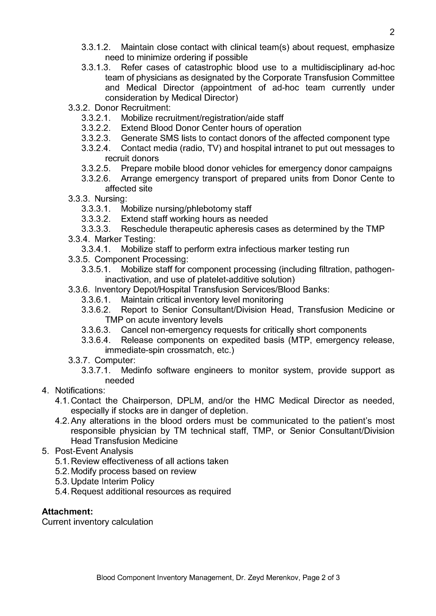 Blood Inventory Management – Dr. Zeyd Merenkov
