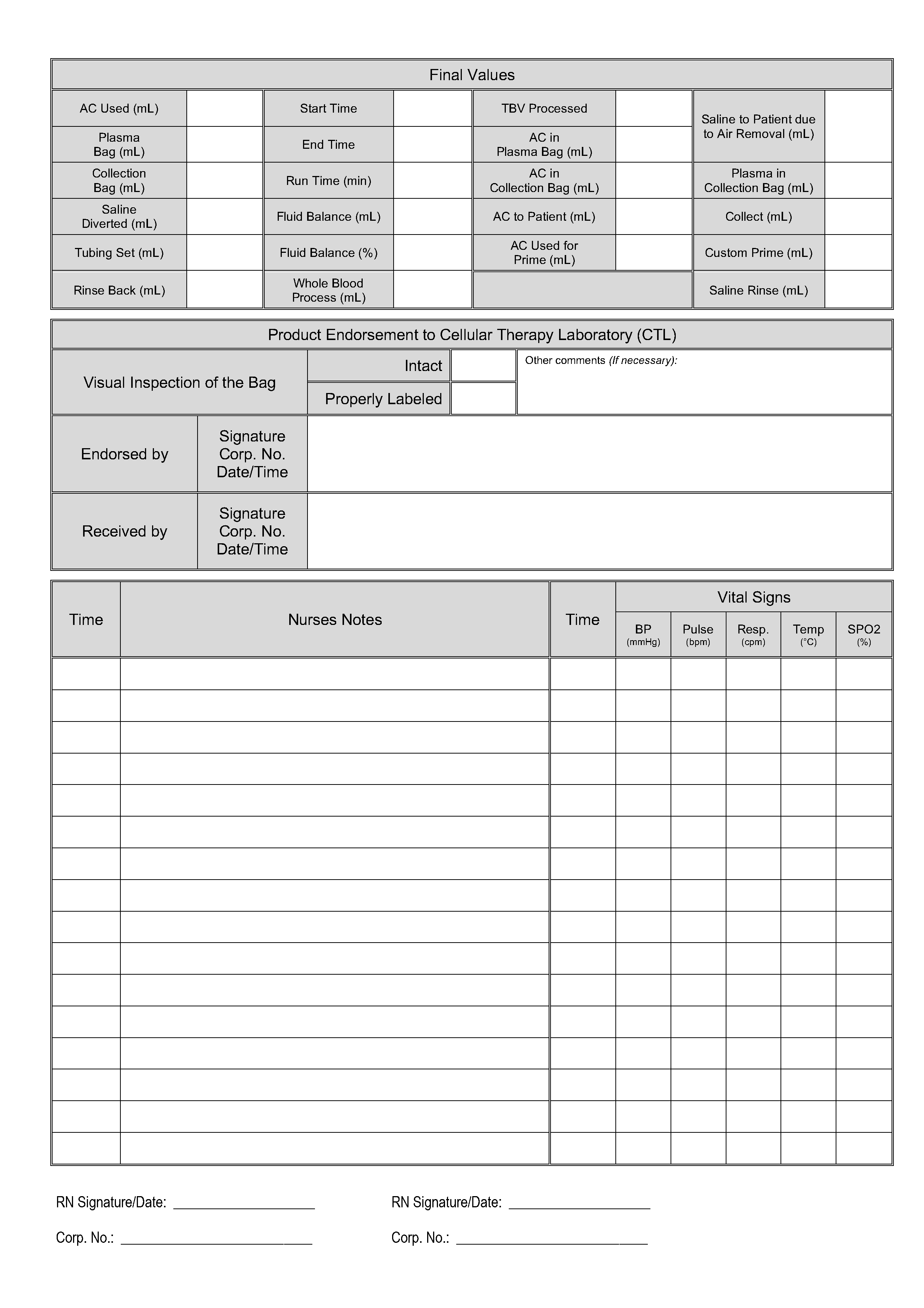 Stem Cell Collection Form–Revised – Dr. Zeyd Merenkov