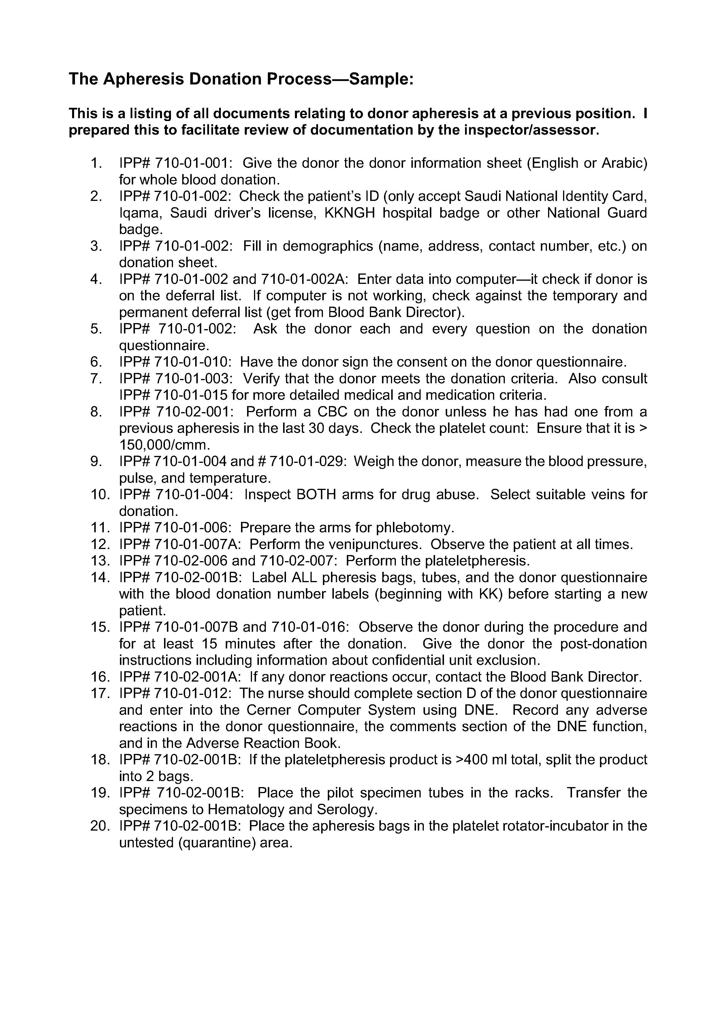 Donor Apheresis Worksheet – Dr. Zeyd Merenkov