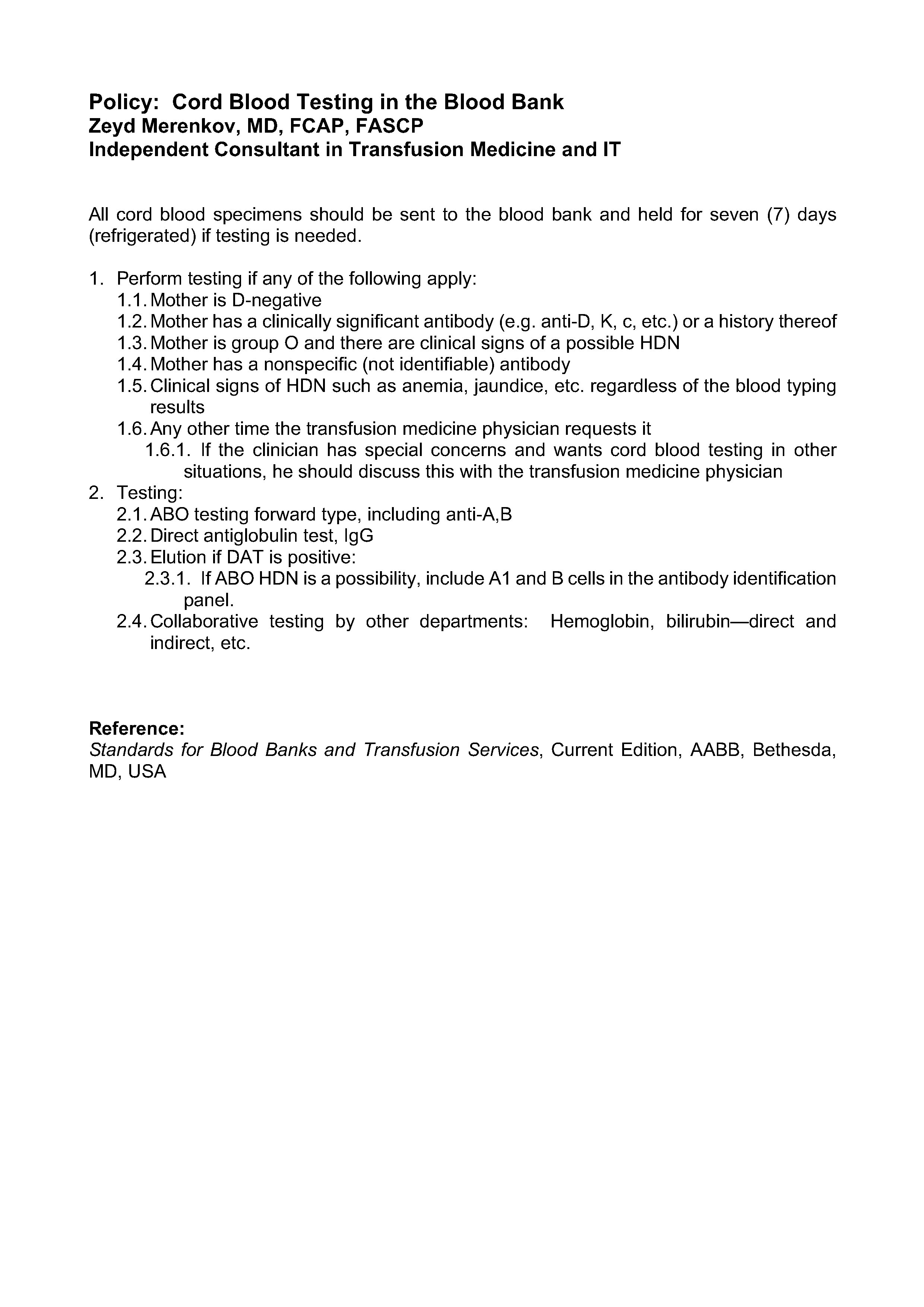Cord Blood Testing – Dr. Zeyd Merenkov