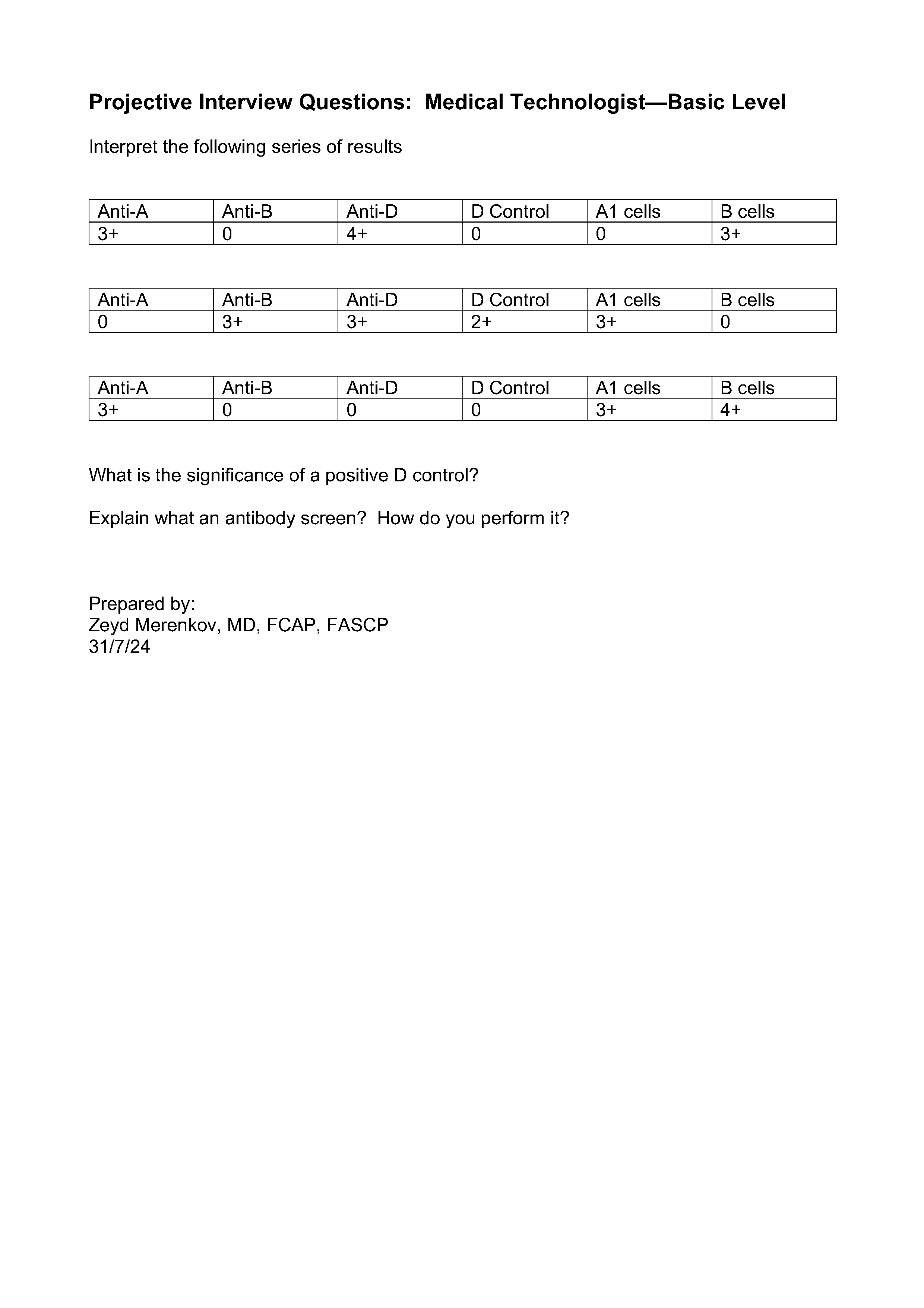 Projective Interview Questions: Base Med Tech – Dr. Zeyd Merenkov