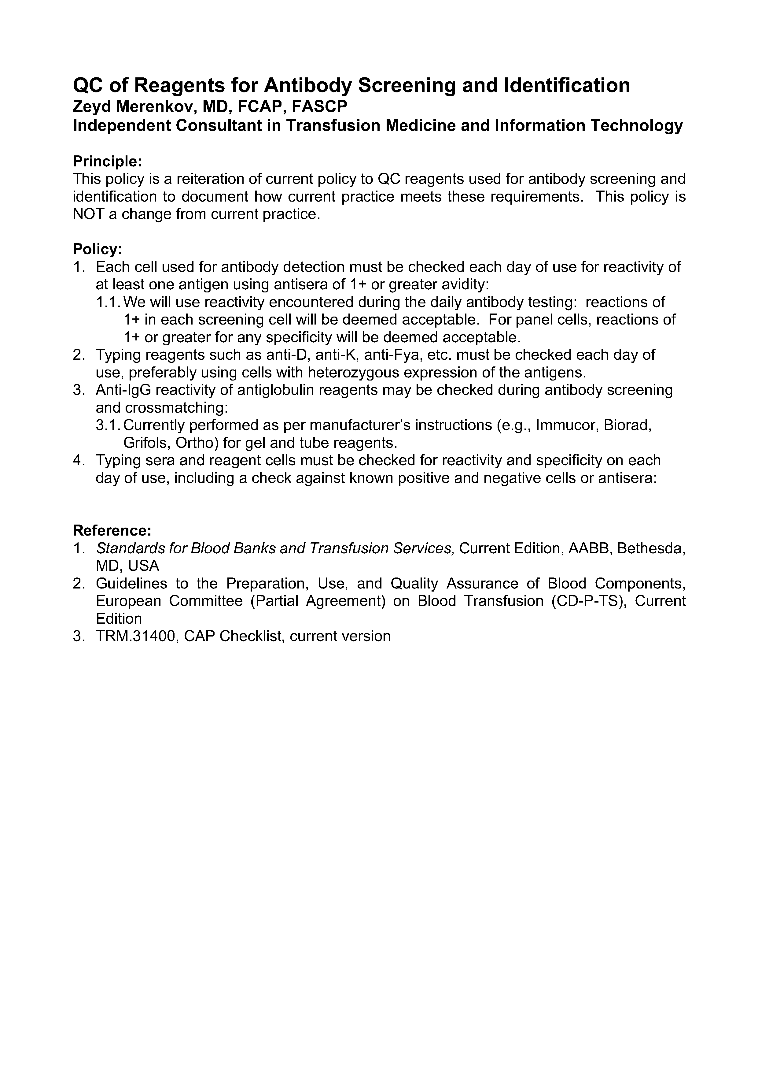 Antibody Reagent QC – Dr. Zeyd Merenkov