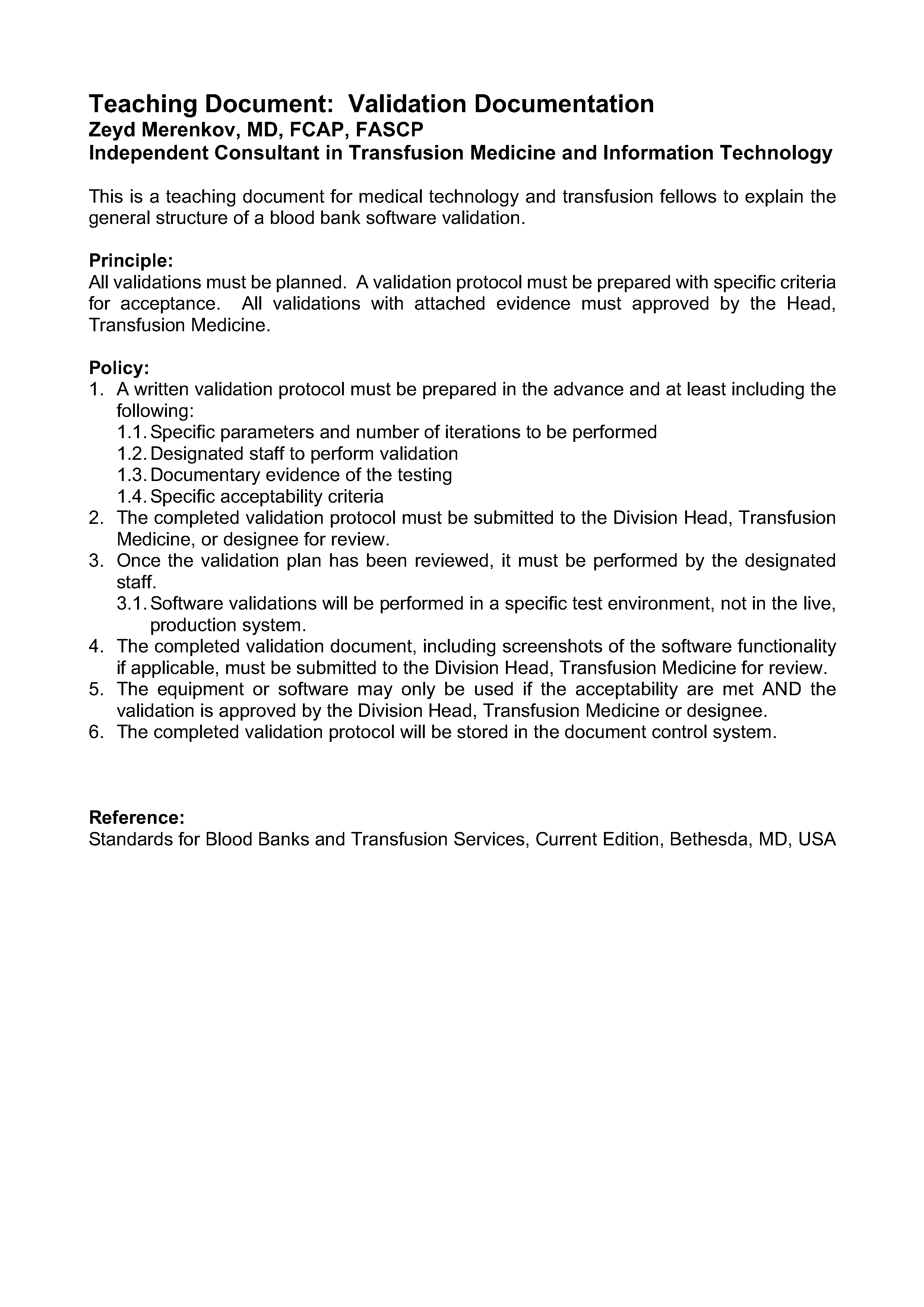 Validation Documentation – Dr. Zeyd Merenkov