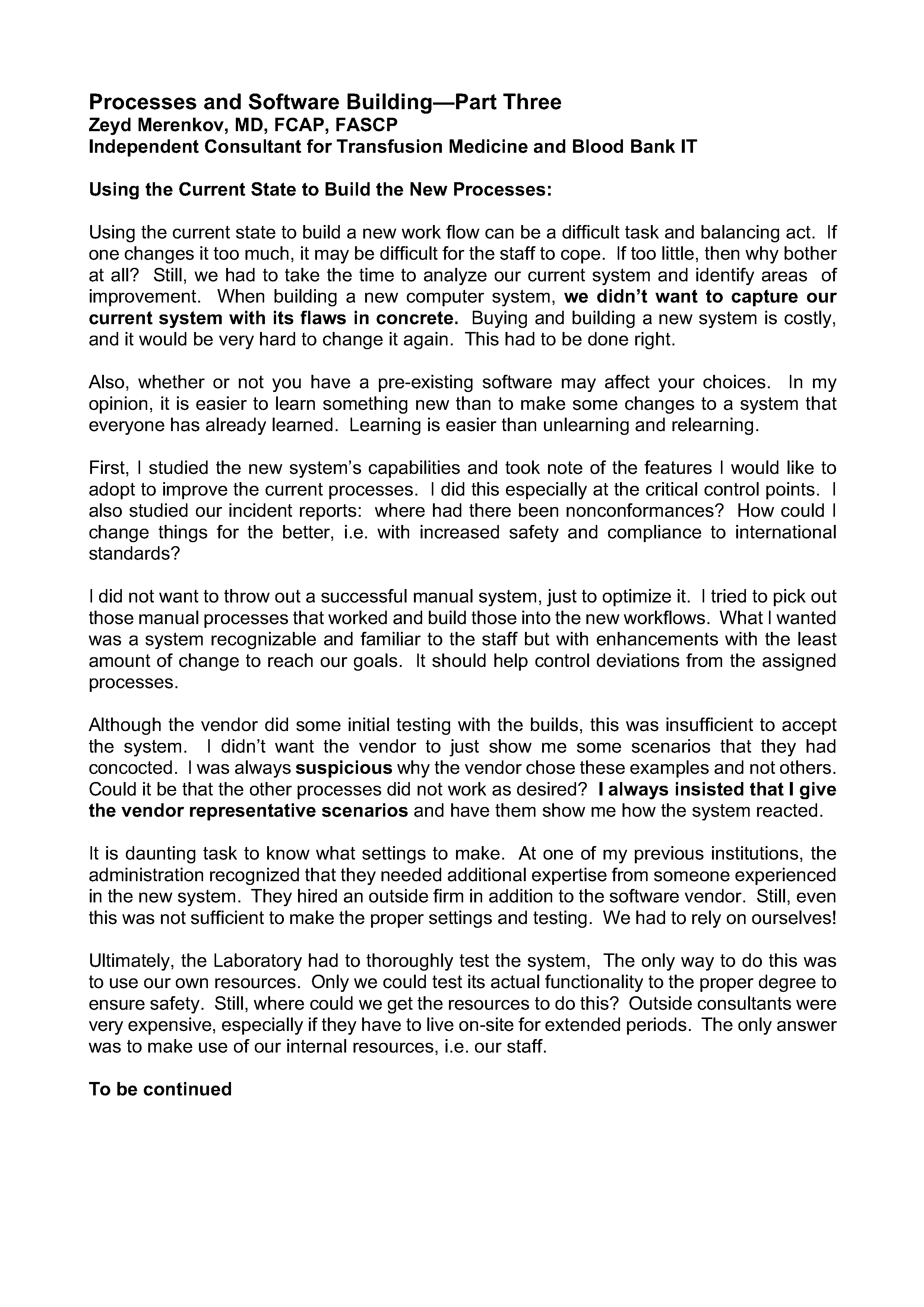 Building a Blood Bank Computer System 3 – Dr. Zeyd Merenkov